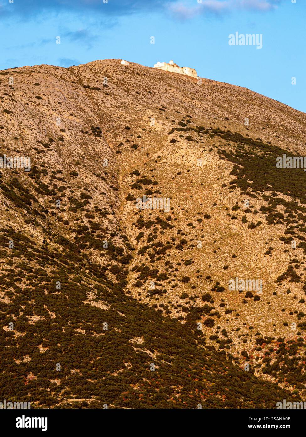 Sunrise on Prophet Elijah Monastery on Sifnos: Located on the highest ...