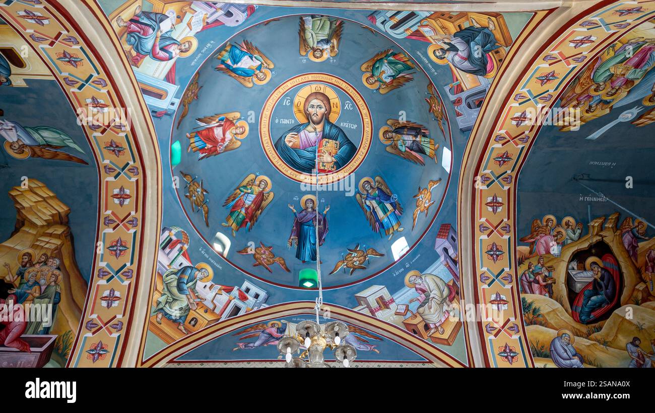 Central Ceiling Paintings of Παναγία Κόγχη church in Arteonas, Sifnos ...