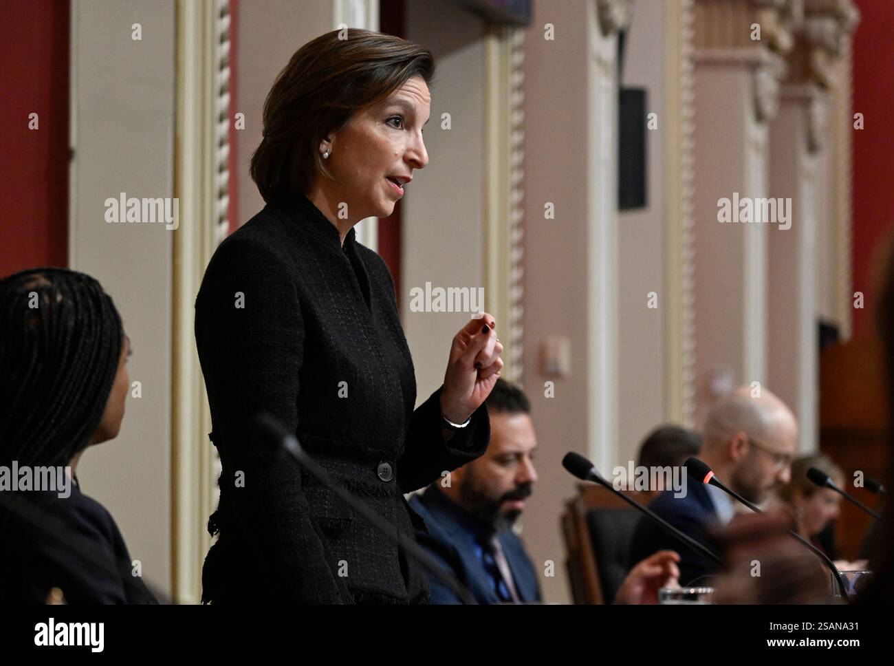 Quebec, Canada. 30th Jan, 2025. Michelle Setlakwe during question ...