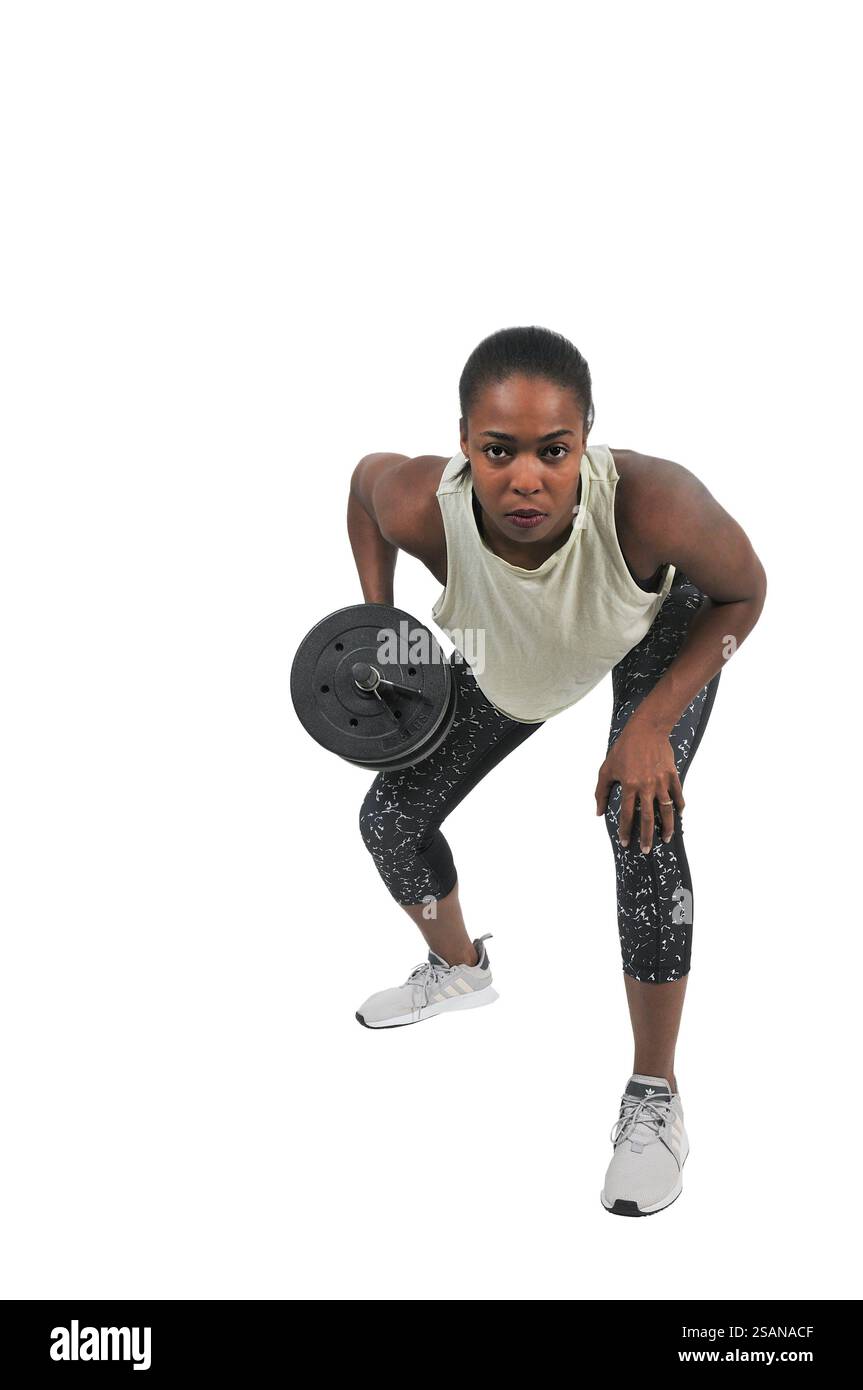 Woman practices fitness using hi-res stock photography and images - Alamy