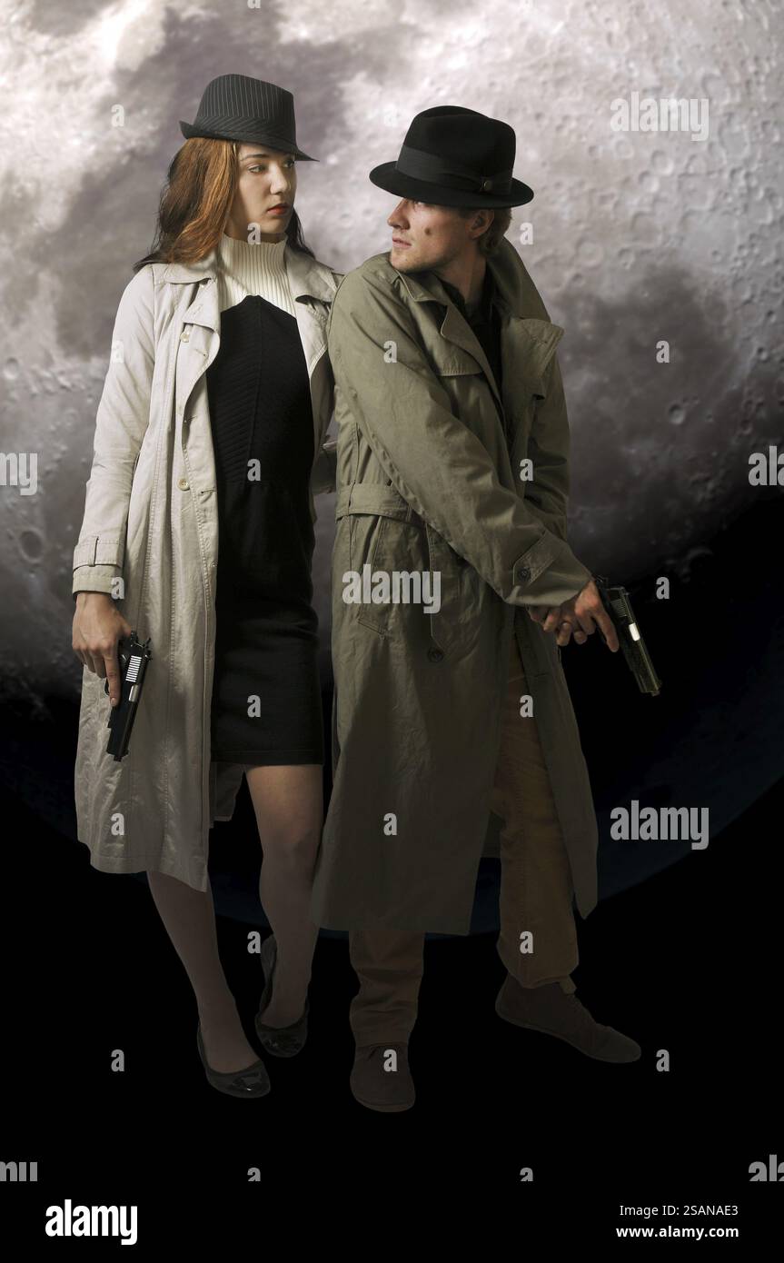 Secret agents male and female hi-res stock photography and images - Alamy