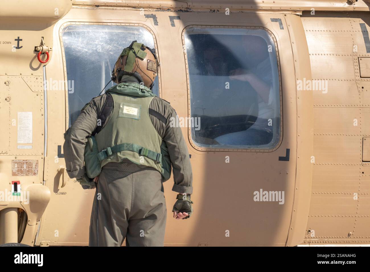 An Israeli military helicopter carrying Israeli soldier Agam Berger ...