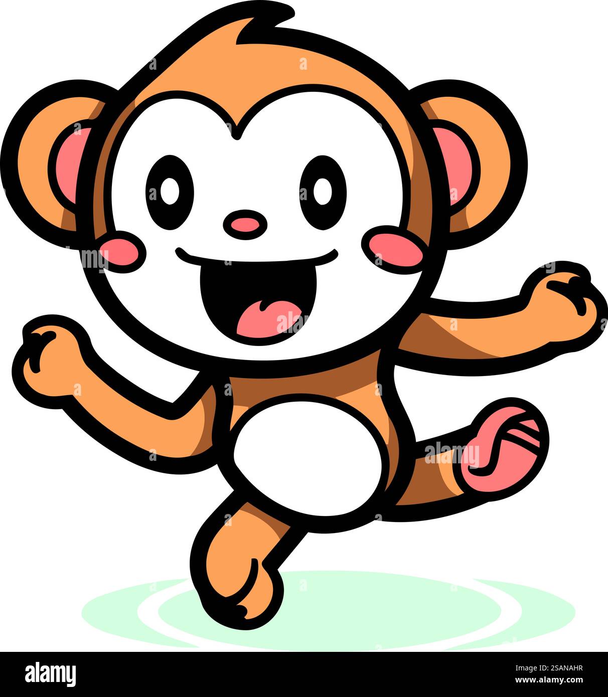 White monkey illustration hi-res stock photography and images - Alamy