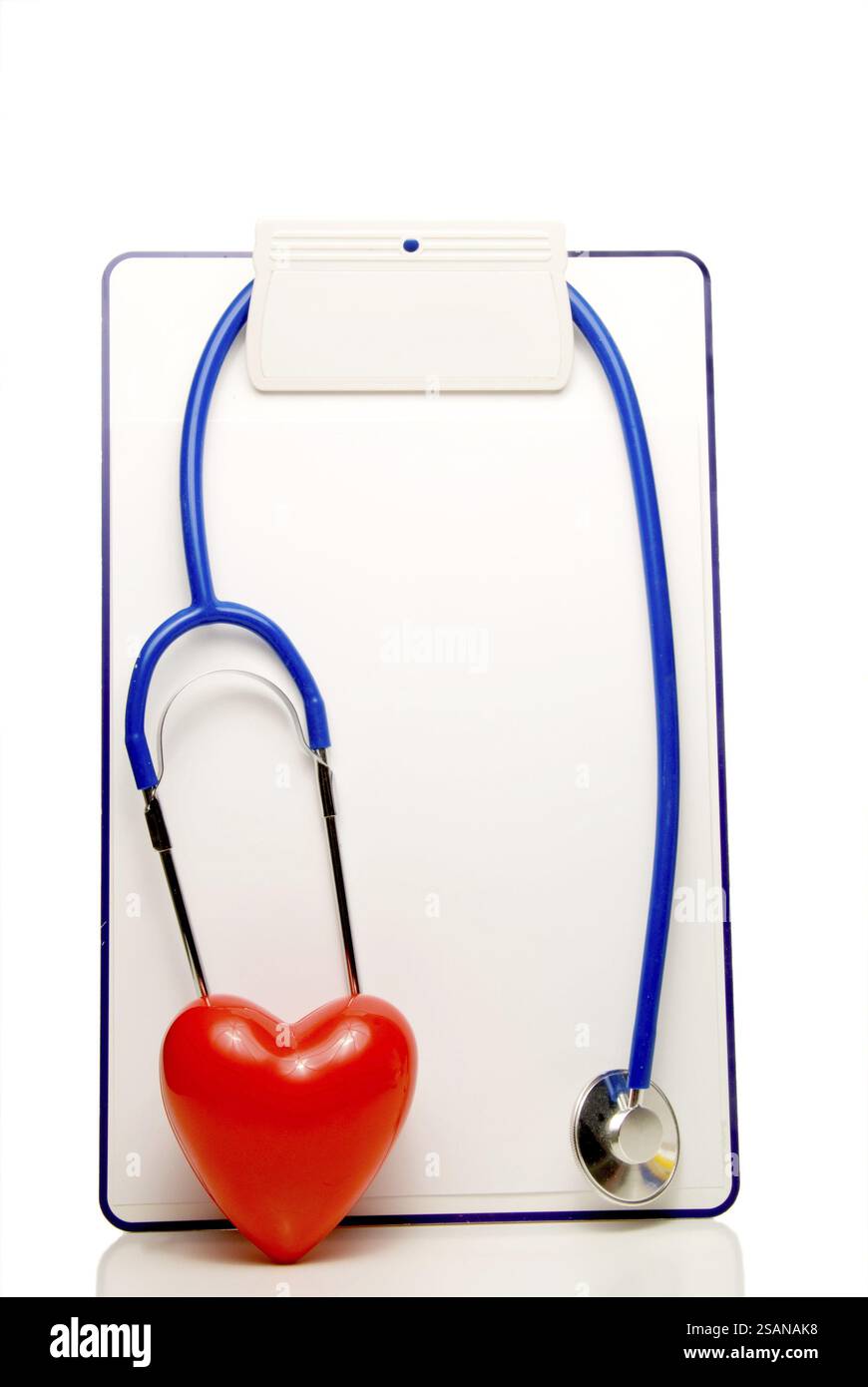 A medical chart, stethoscope and heart shape Stock Photo - Alamy