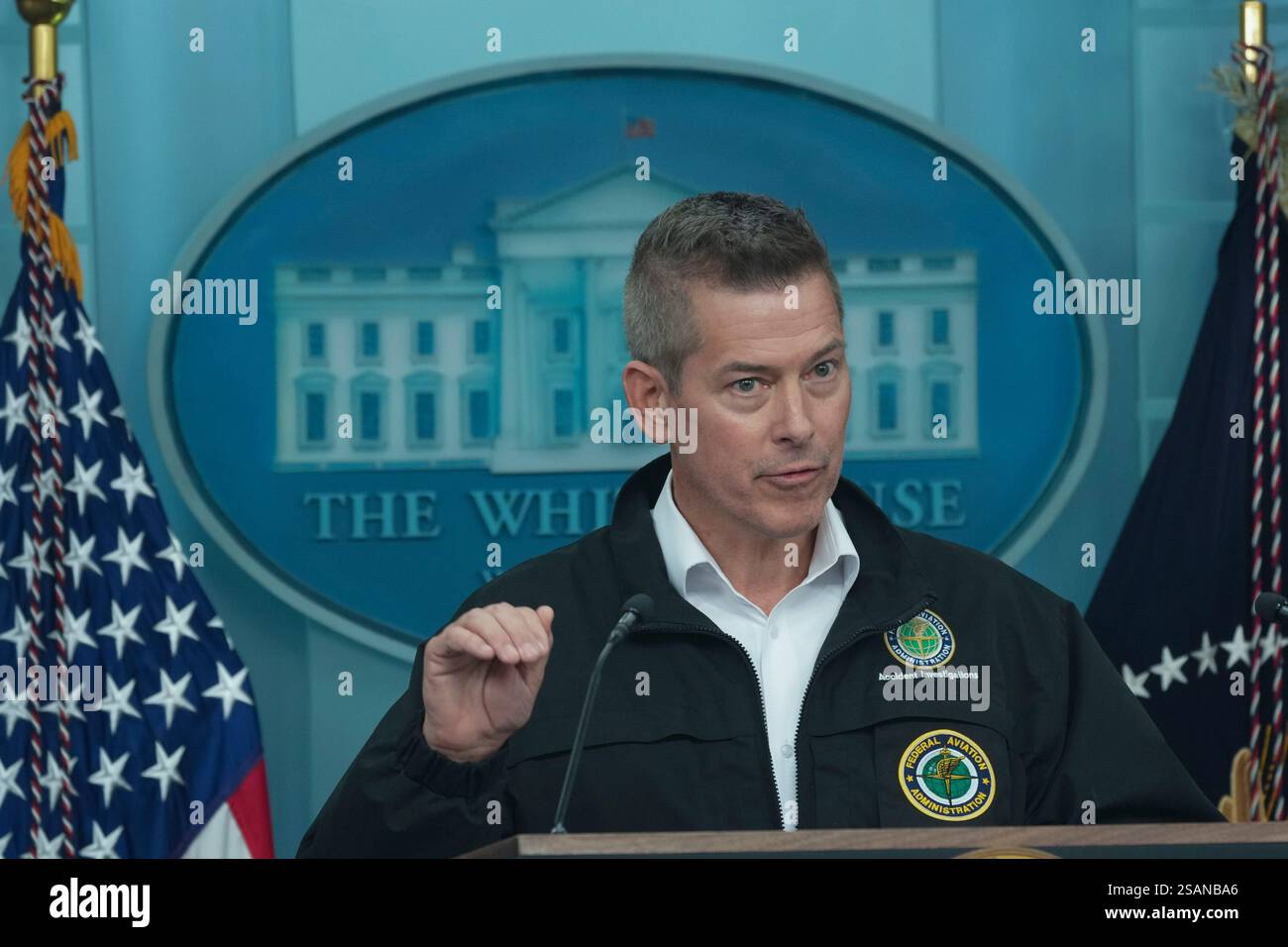 United States Secretary of Transportation Sean Duffy makes remarks on ...