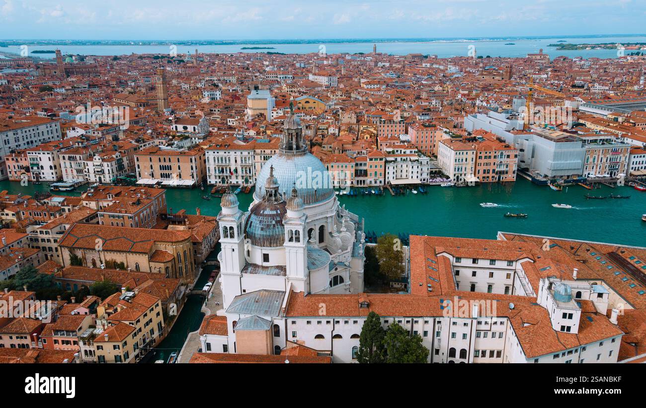 Venice, when viewed from above, is a mesmerizing and unique cityscape ...