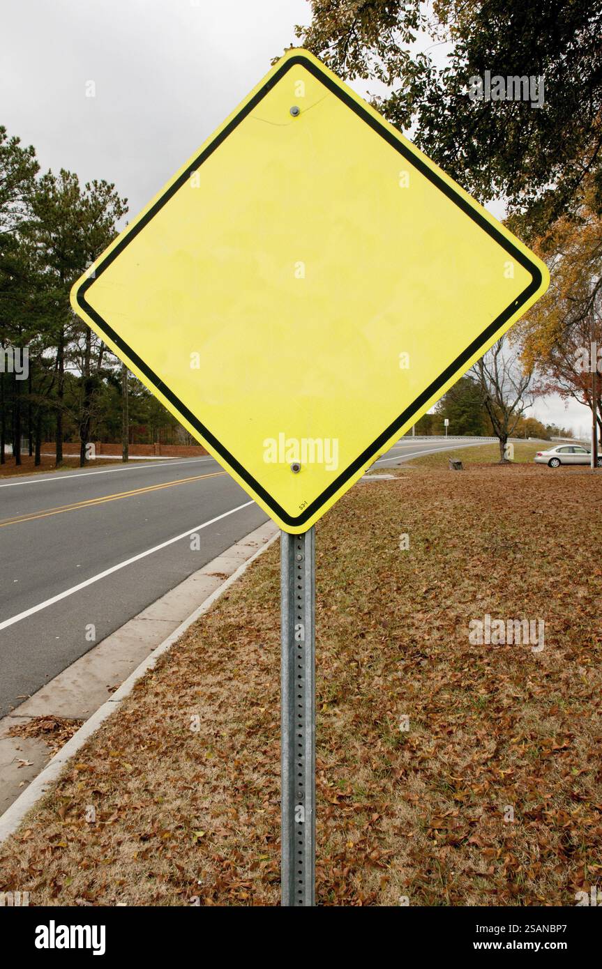 Blank Yellow Yield Sign