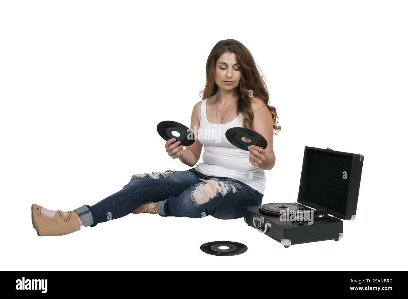 Woman record Cut Out Stock Images & Pictures - Alamy