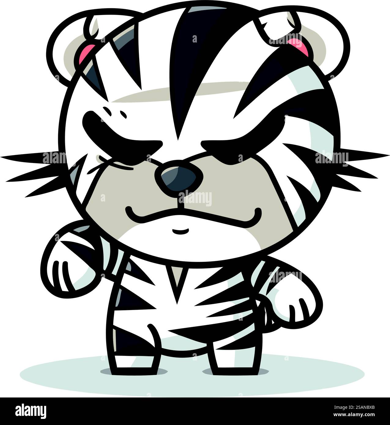 Cute Zebra Cartoon Mascot Character Vector Illustration Stock Vector ...