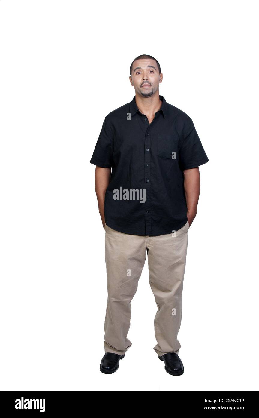 An attractive handsome African American man standing Stock Photo - Alamy
