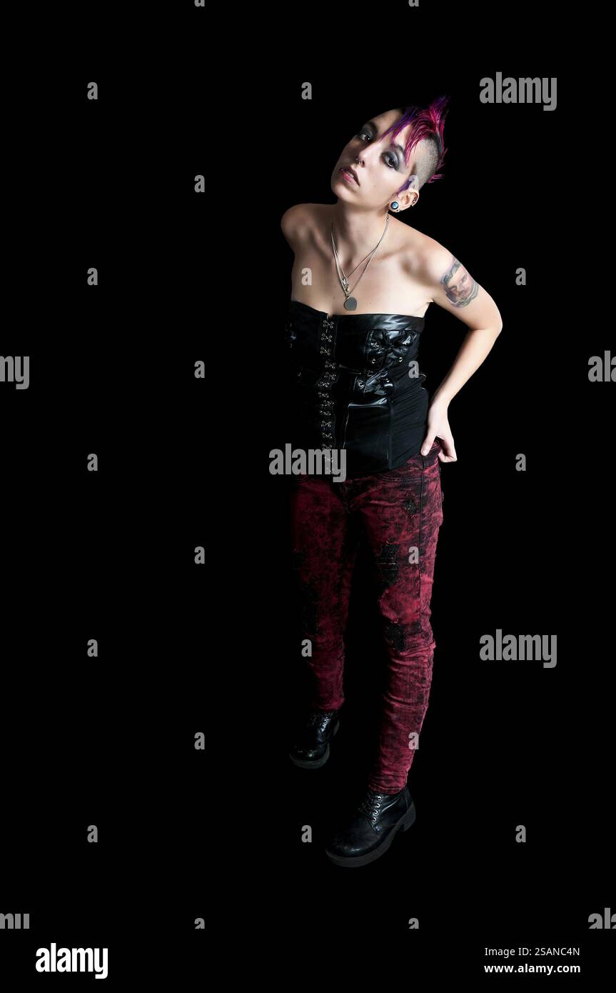 Beautiful young punk rock alternative lifestyle woman Stock Photo - Alamy