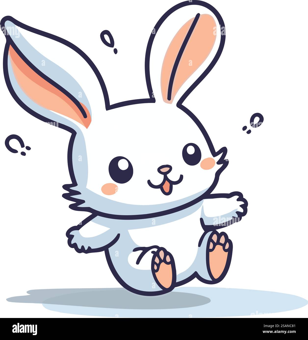 Cute bunny cartoon. Vector illustration of a cute bunny character Stock ...