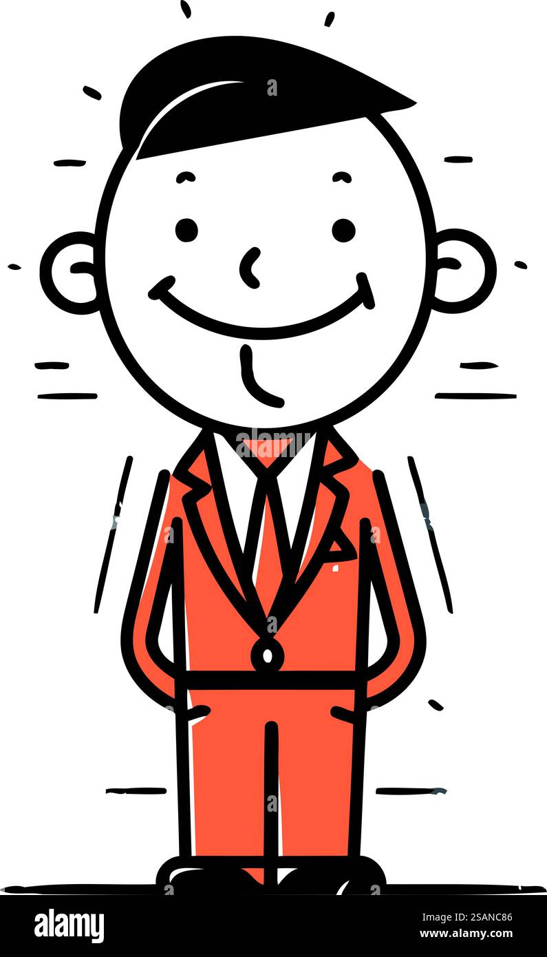 Businessman Smiling Vector Icon. Businessman Smiling Cartoon Character ...