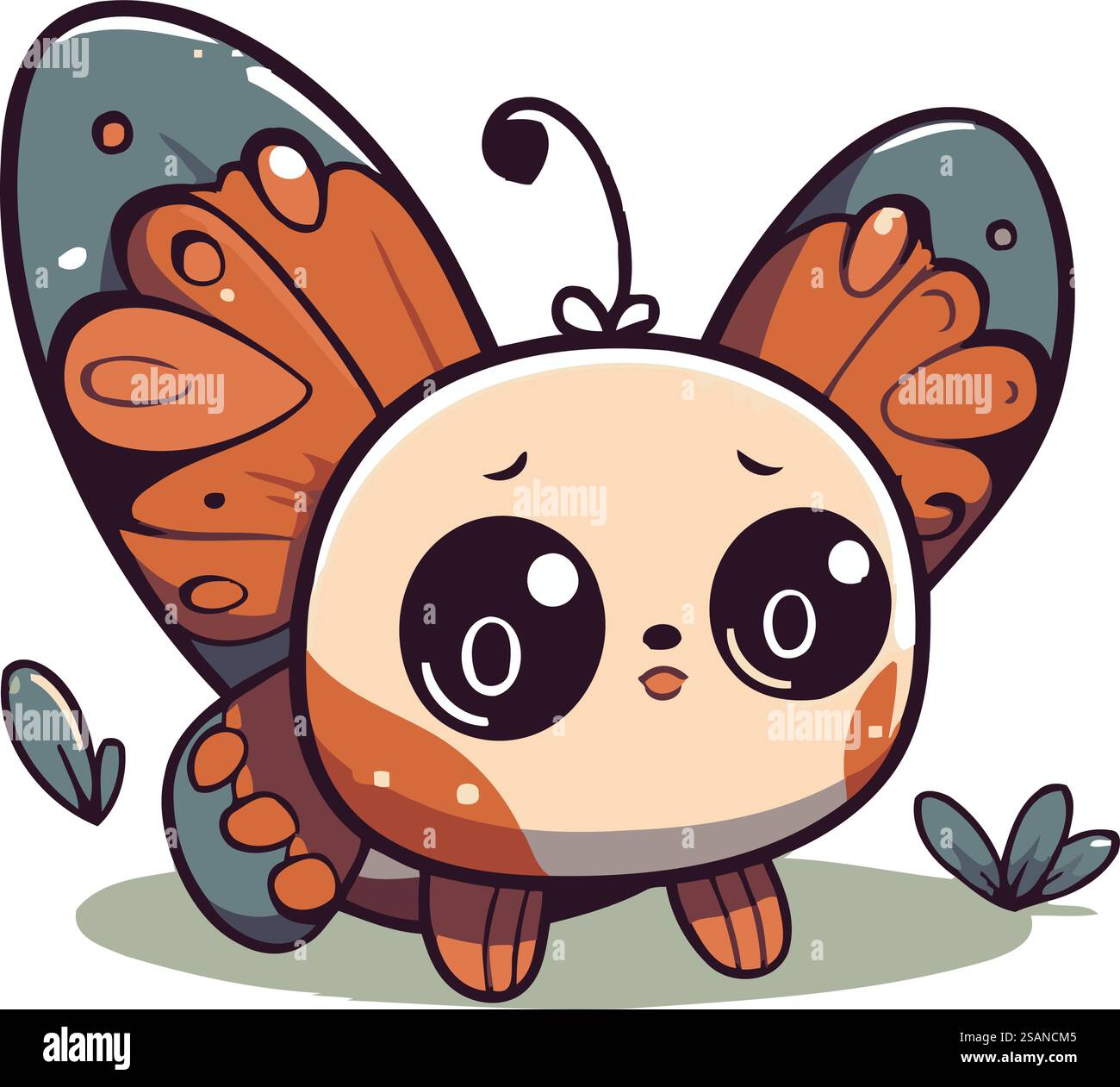 Butterfly cartoon character. Cute butterfly. Vector illustration Stock ...