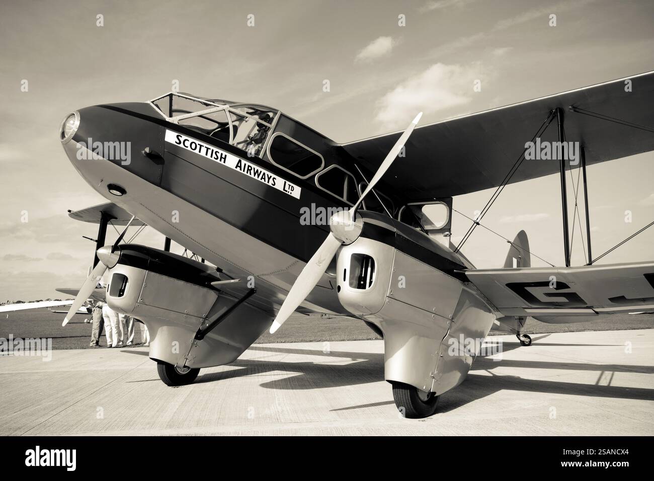 A Dragon Rapide vintage biplane aircraft at the Light Aircraft ...