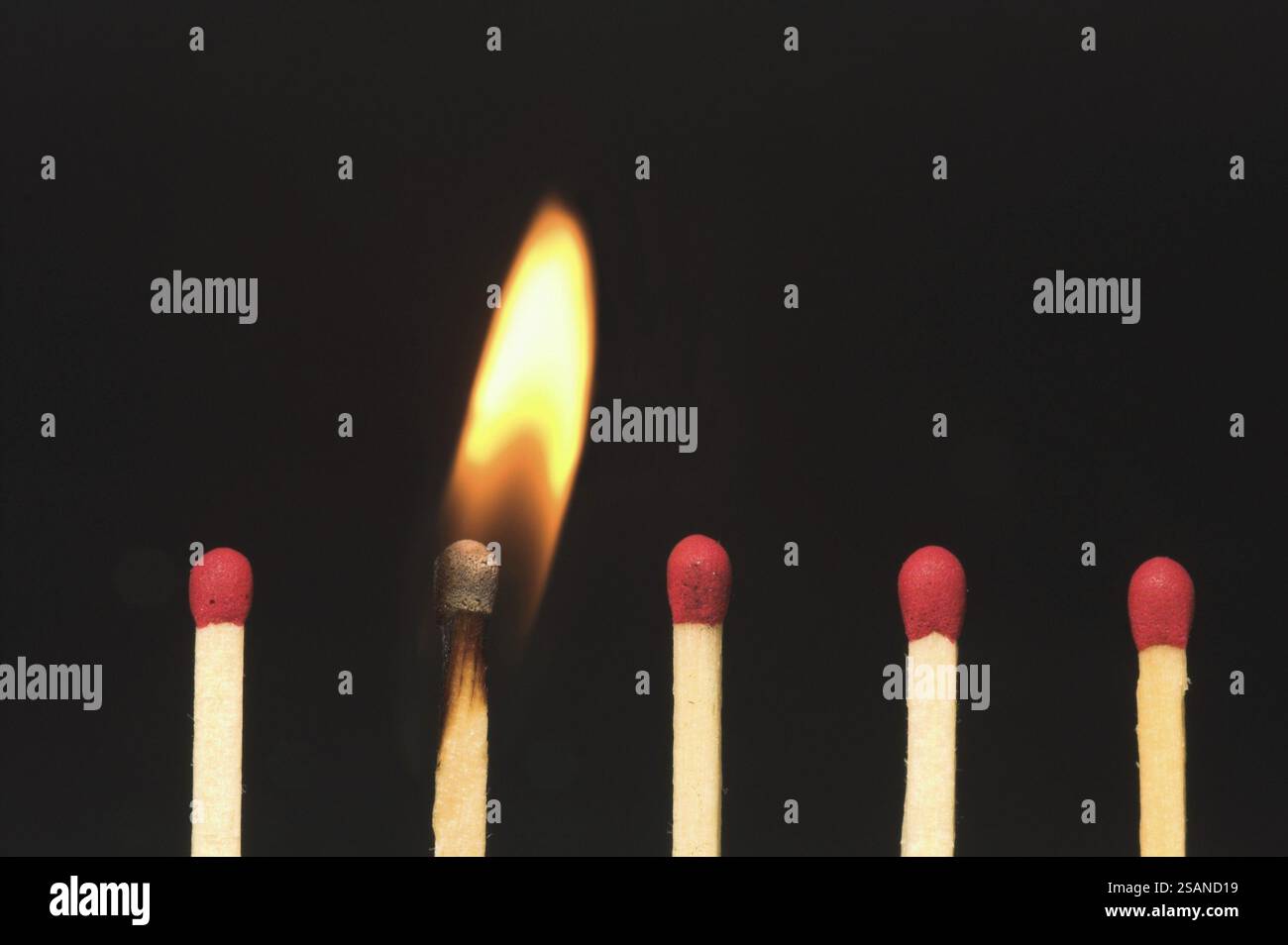 One lone match standing up for what he believes in Stock Photo - Alamy