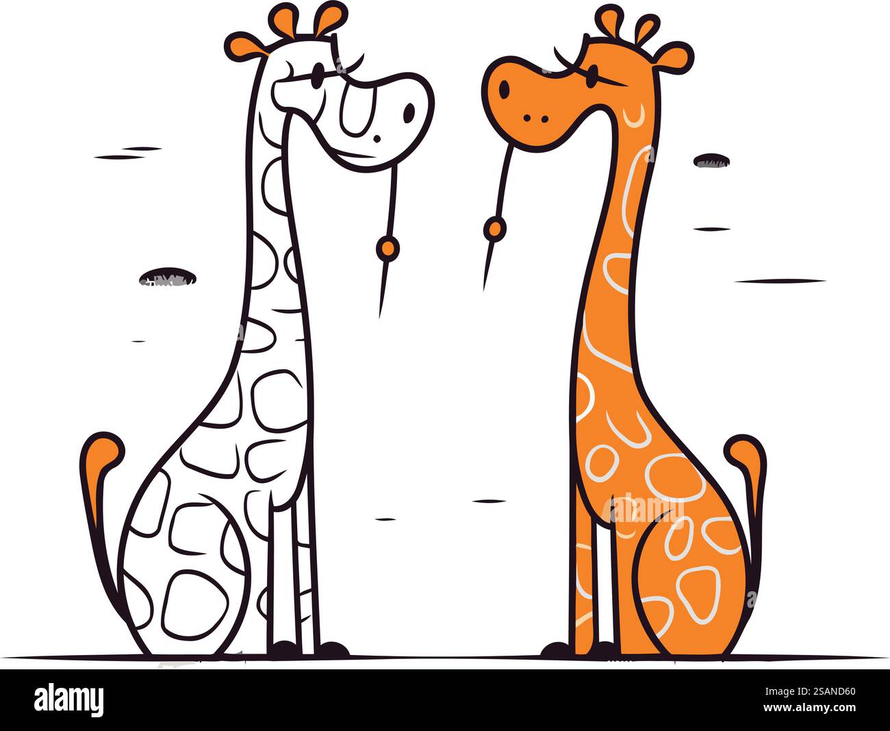 Cute cartoon giraffes. Vector illustration for your design Stock Vector ...