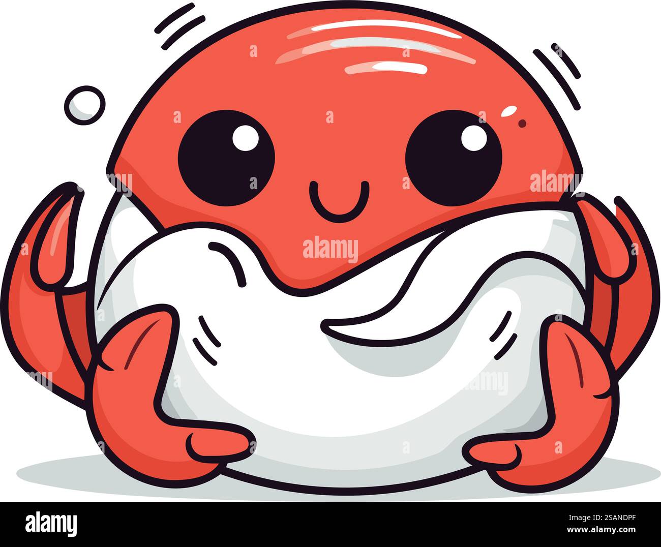 Cute crab cartoon character vector illustration. Cute crab mascot Stock ...