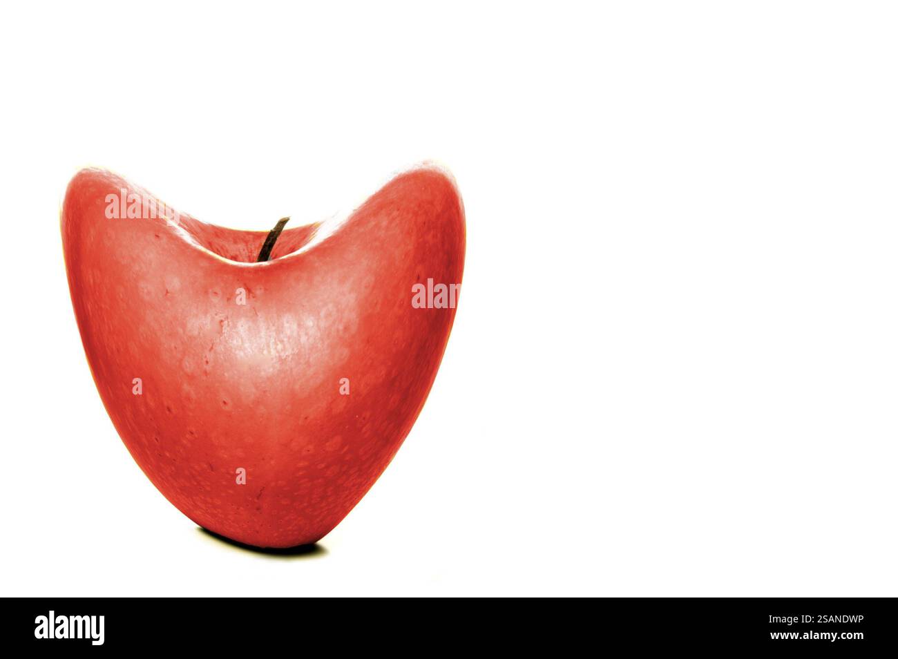 A ready to eat heart shaped apple Stock Photo - Alamy