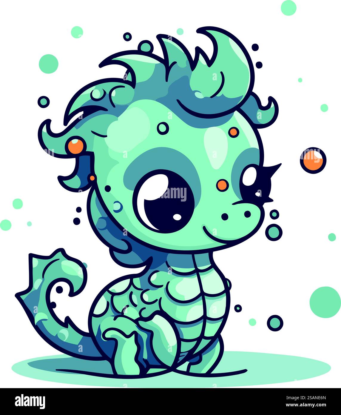 Vector illustration of a cute cartoon monster. Cute cartoon monster ...