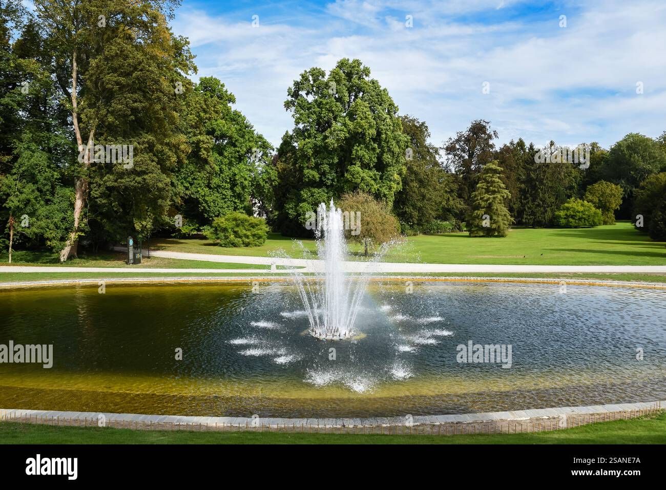 Fountain at the National Botanical Garden of Meise, Belgium Stock Photo ...