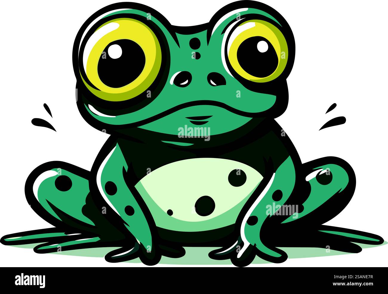 Frog cartoon character. Vector illustration isolated on a white ...