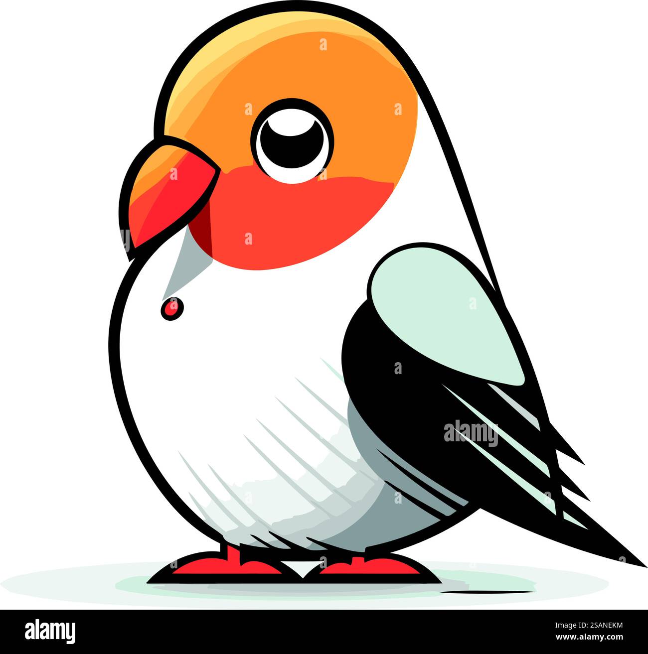 Cartoon parrot bird. Vector illustration of a parrot bird Stock Vector ...