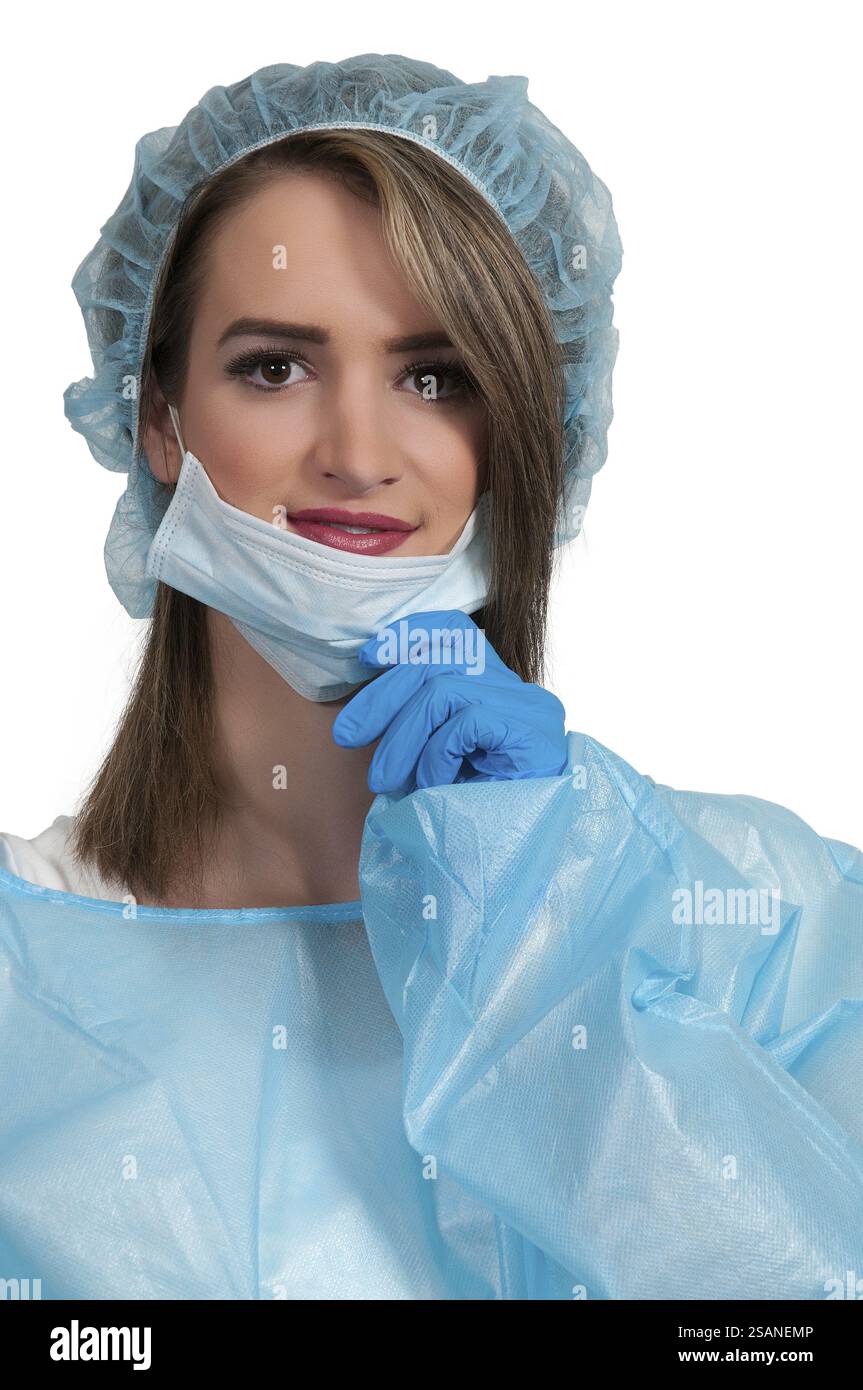 Beautiful young woman surgeon getting ready to perform a surgery Stock ...