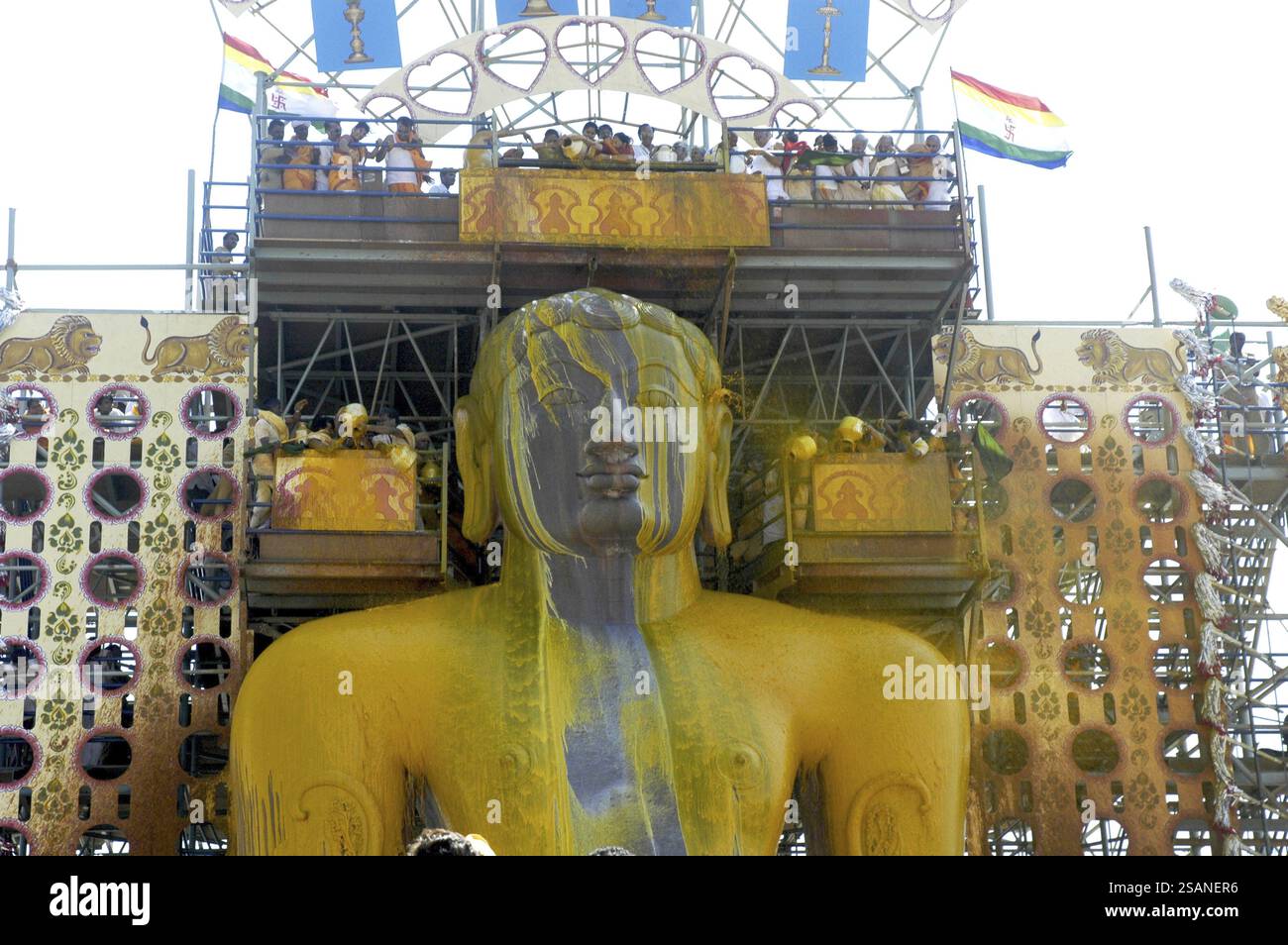 Jain Devotees Pouring Turmeric Water on forehead of 58.8 feet ...
