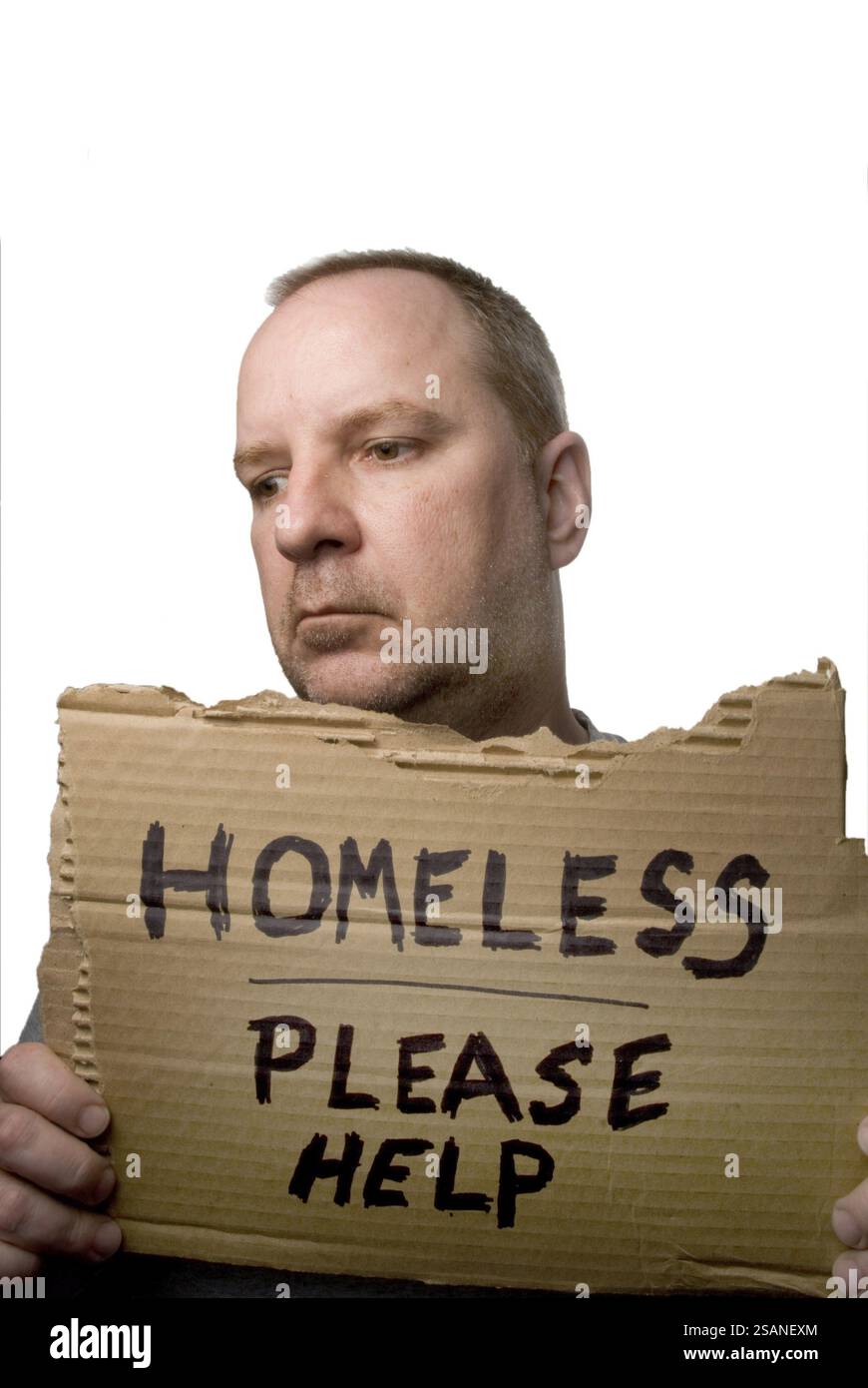 A homeless man begging for some help Stock Photo - Alamy