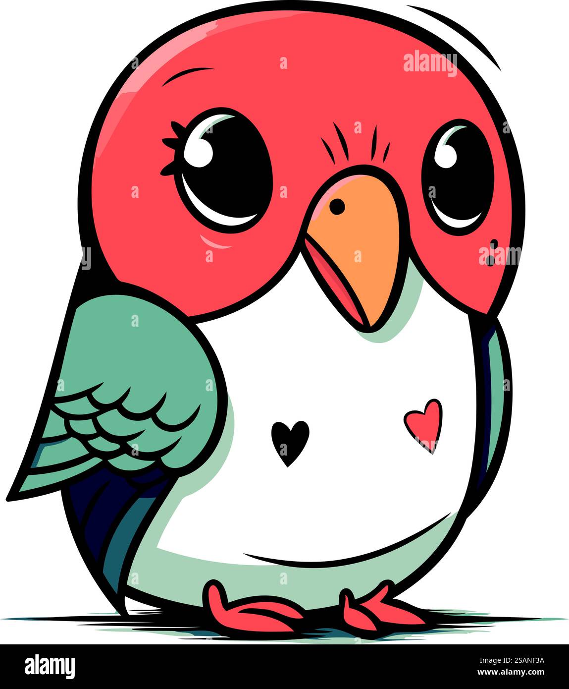 Cute cartoon bird. vector illustration isolated on a white background ...