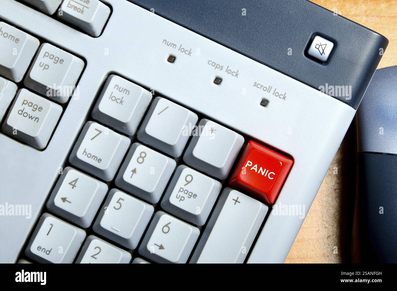 A panic button on a computer keyboard Stock Photo - Alamy