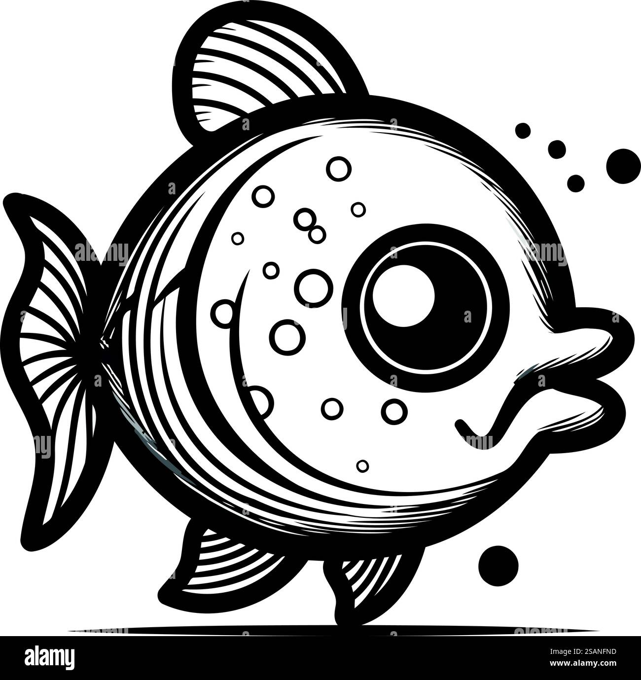 Aquarium fish on white Stock Vector Images - Alamy