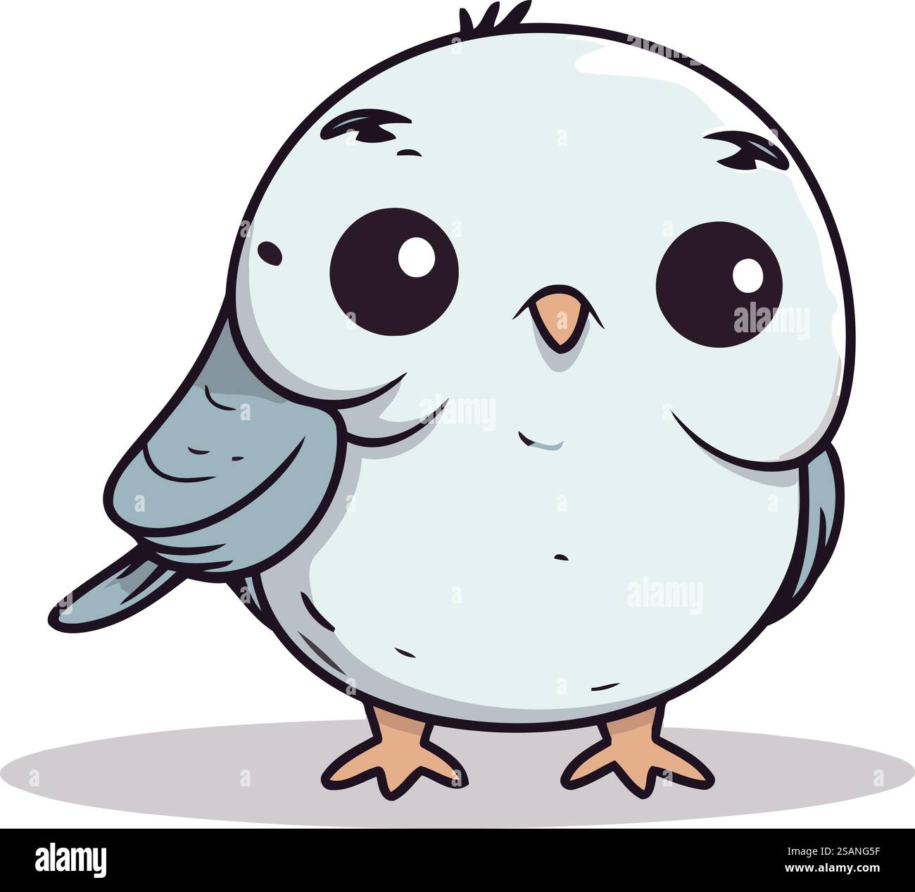 Cute Bird Cartoon Character Vector Illustration. Cute Bird Character ...