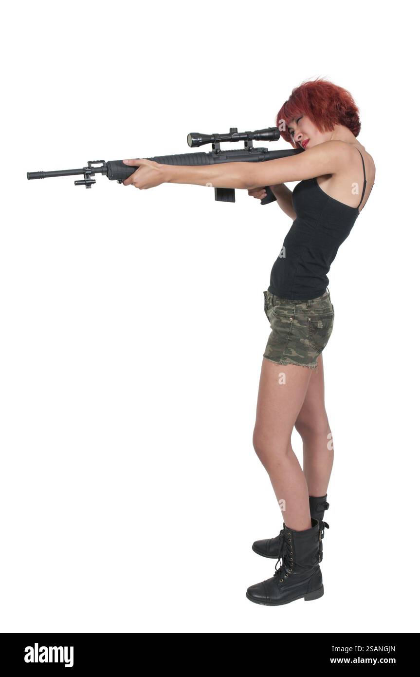 Woman and military Cut Out Stock Images & Pictures - Alamy