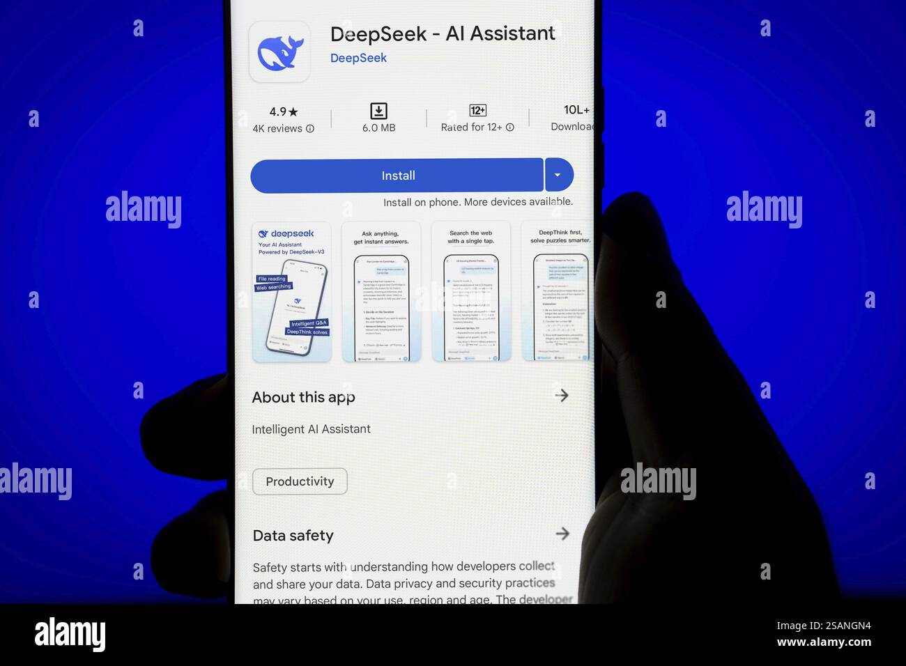 Deepseek Ai logo is displayed on smartphone Stock Photo - Alamy