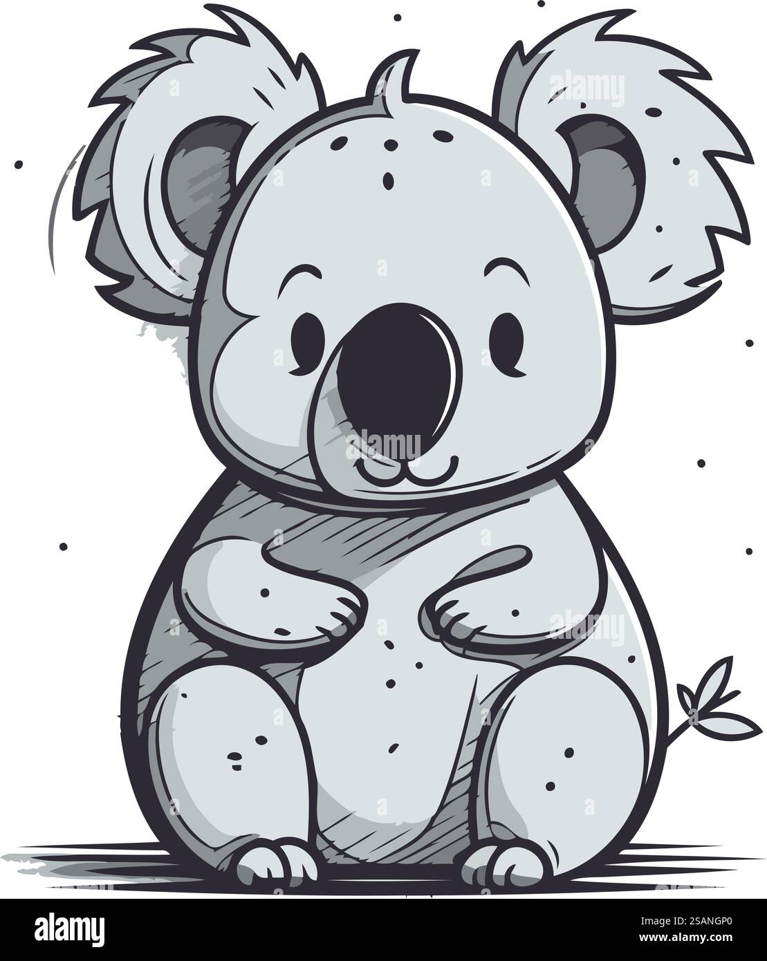 Cute cartoon koala. Vector illustration of a koala Stock Vector Image ...