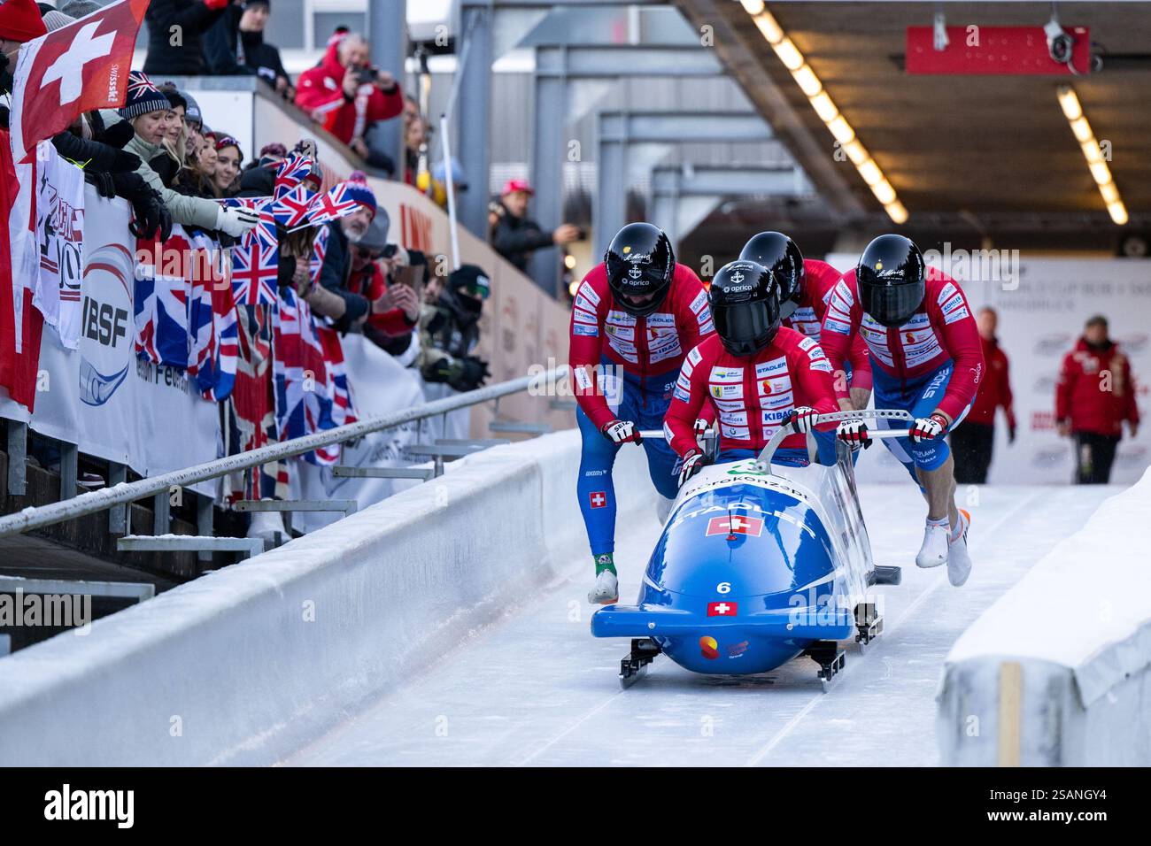 Cedric Follador, Nicola Mariani, Luca Rolli, Omar Voegele (Schweiz) am ...