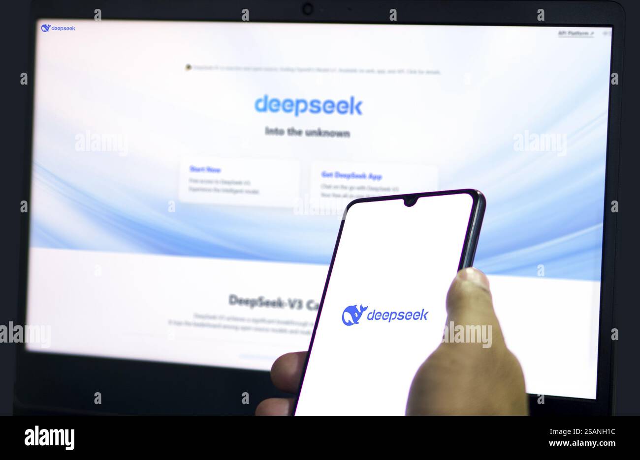 Deepseek Ai logo is displayed on smartphone Stock Photo - Alamy