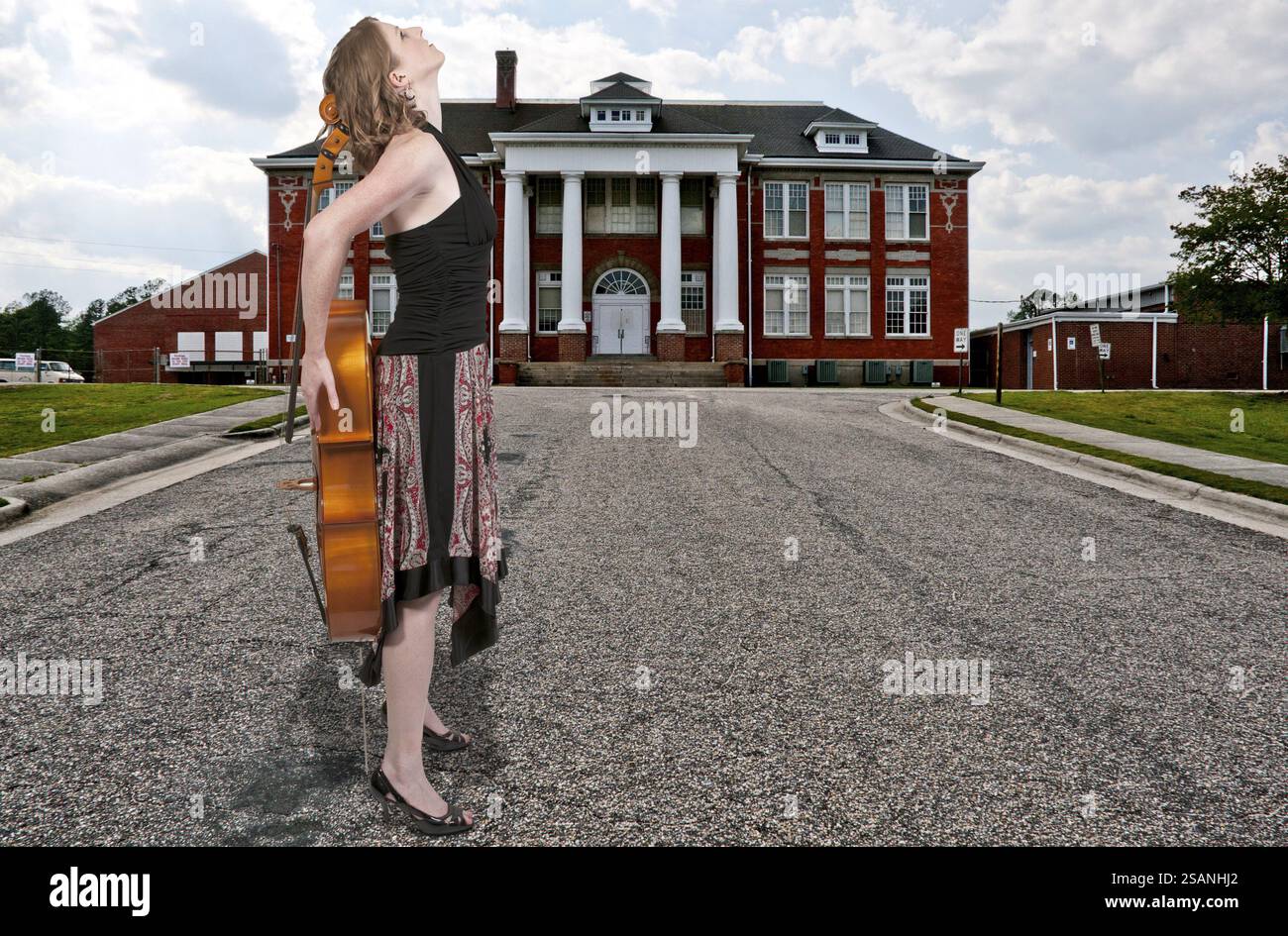 Beautiful woman cellist with her cello musical instrument Stock Photo ...
