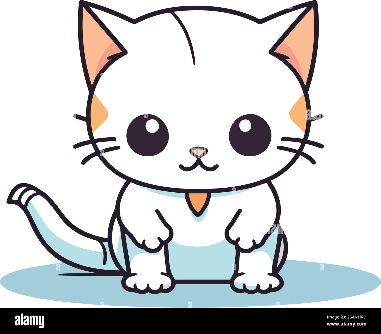 Cute cat cartoon. Vector illustration. Cute cartoon cat Stock Vector ...
