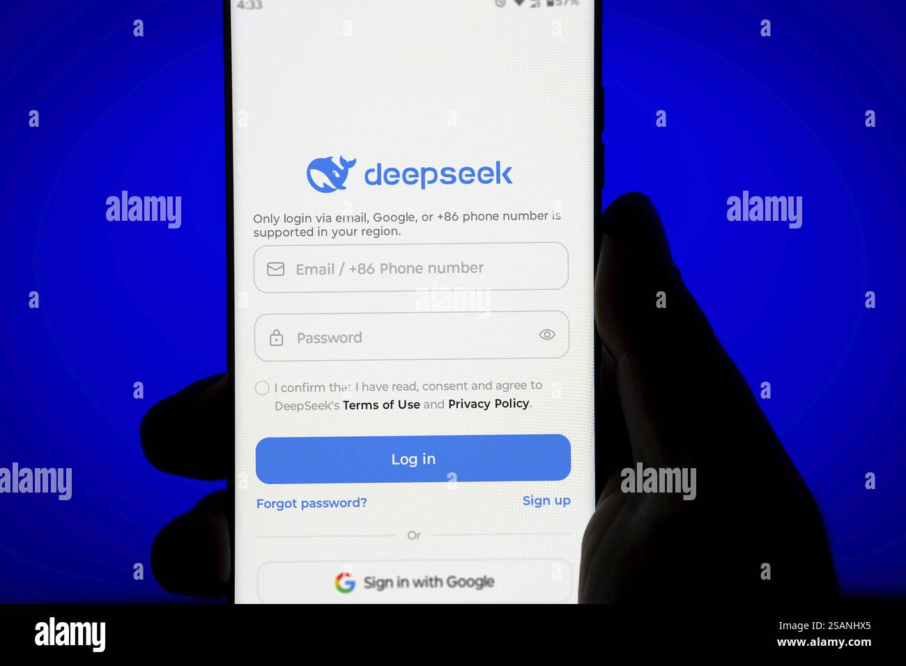 Deepseek Ai logo is displayed on smartphone Stock Photo - Alamy