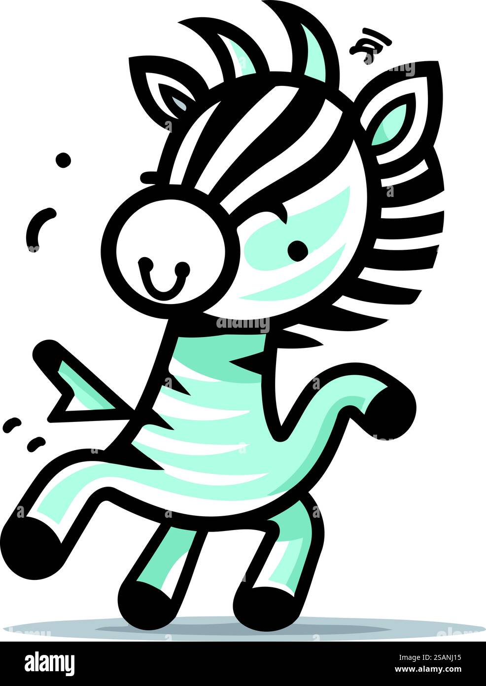Zebra Cartoon Mascot Character Mascot Vector Illustration Stock Vector ...