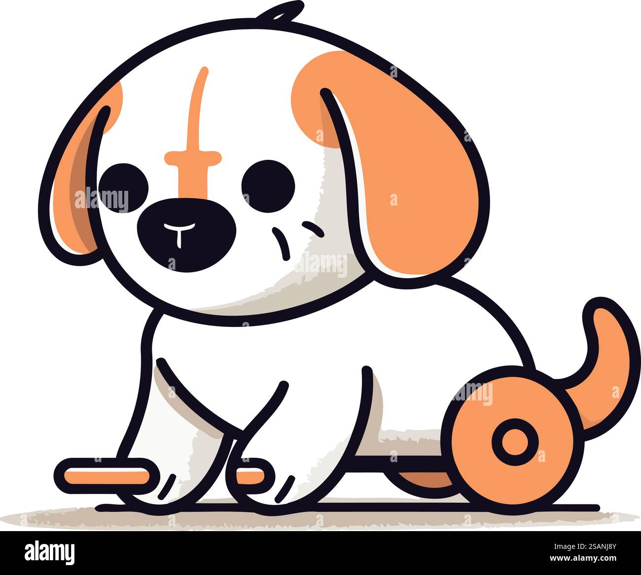 Dog cartoon drawing sitting vector hi-res stock photography and images ...