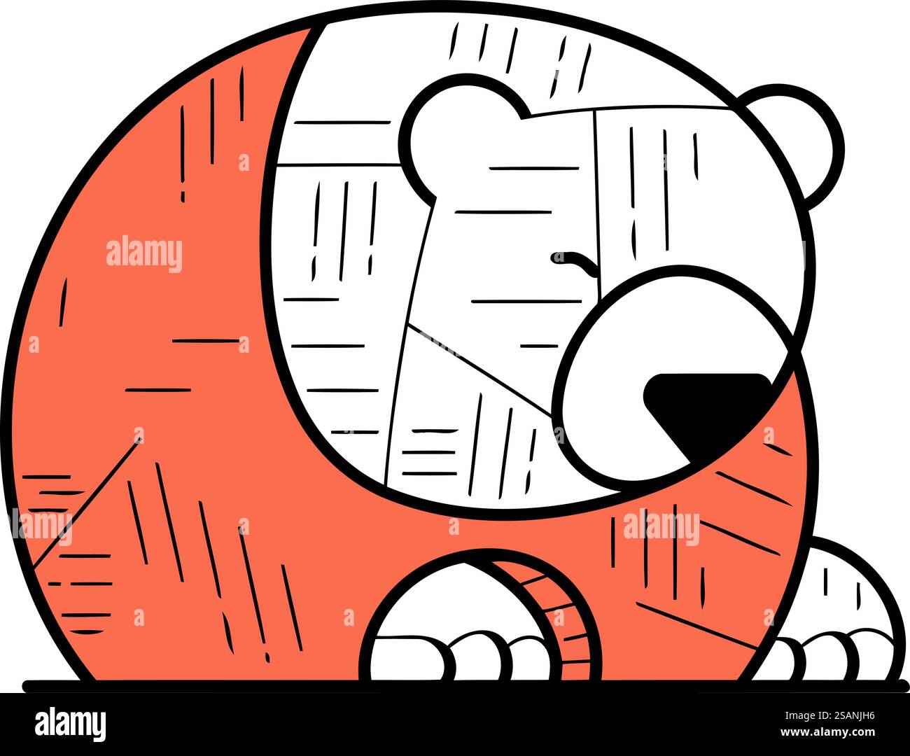 Cute cartoon bear. Vector illustration. Coloring book for children ...