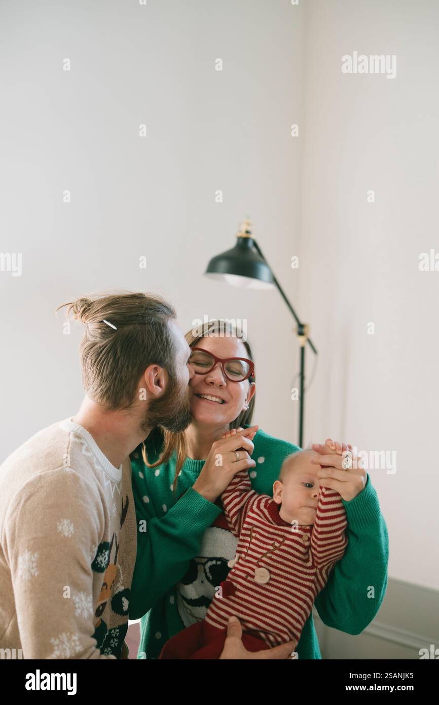 Family Moments Experiencing the Holiday Cheer and Sharing Joyful Smiles ...