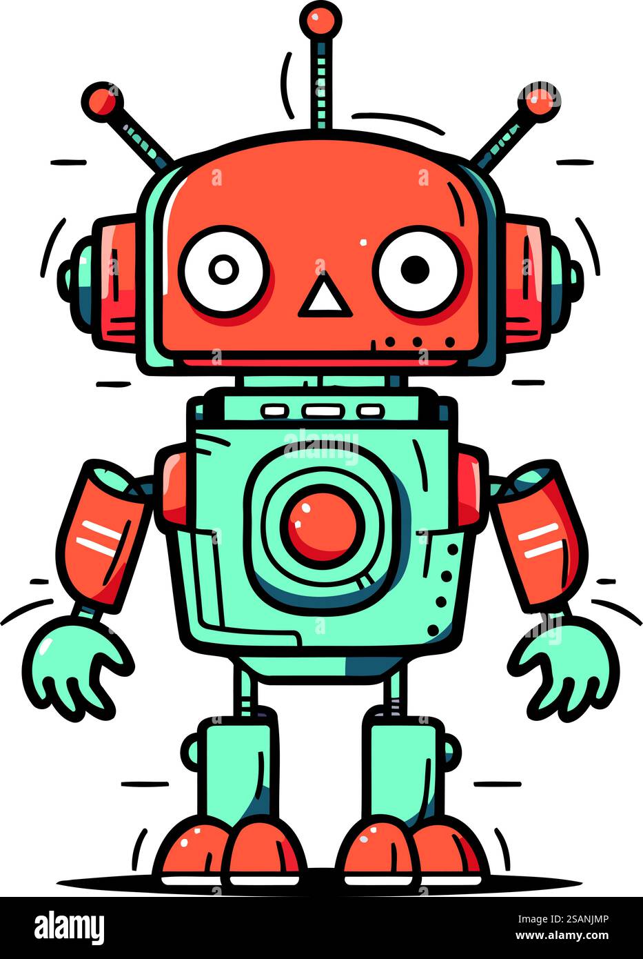 Futuristic humanoid robot in Stock Vector Images - Alamy