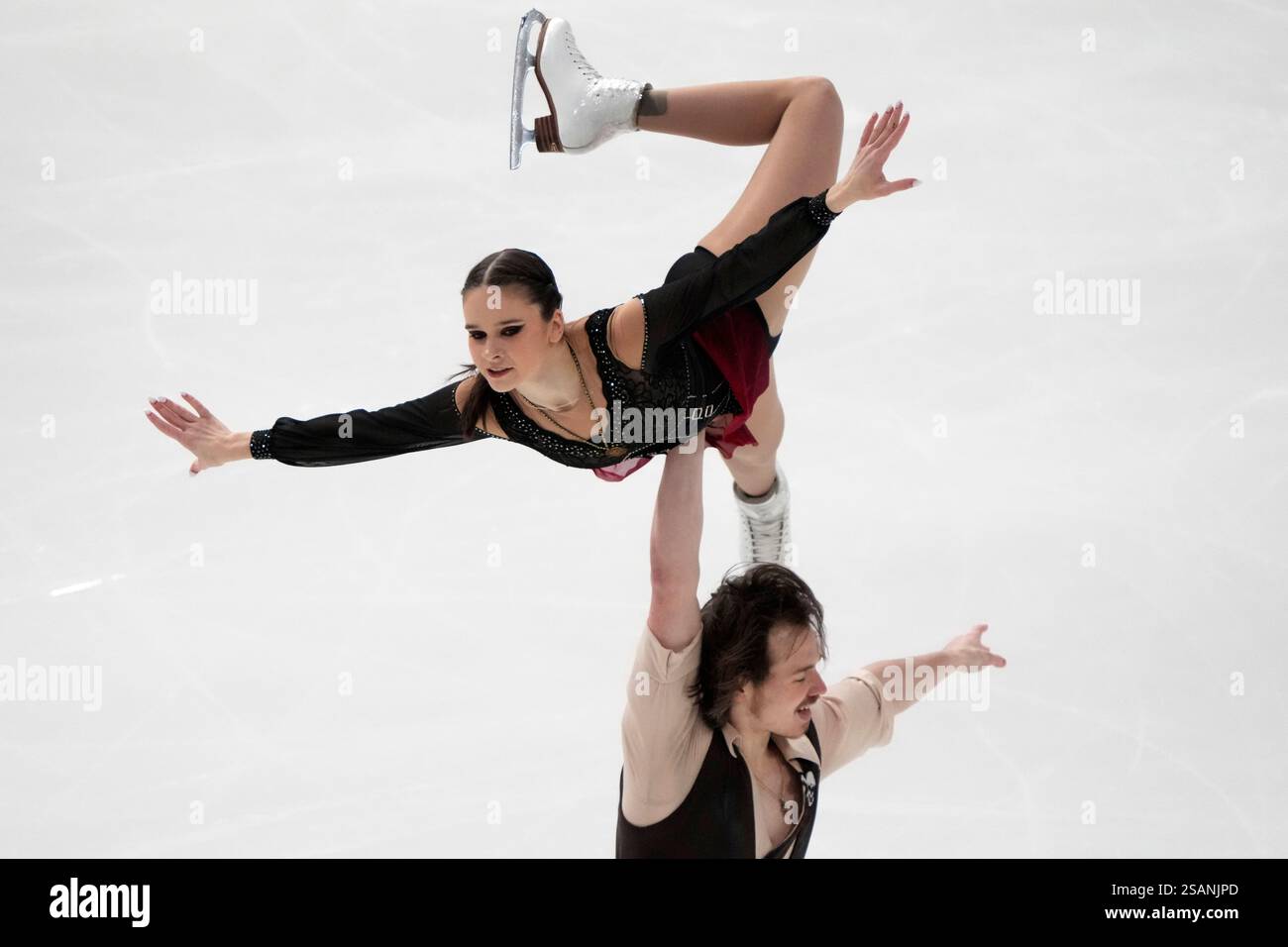 Maria Pavlova and Alexei Sviatchenko of Hungary perform in the pairs ...