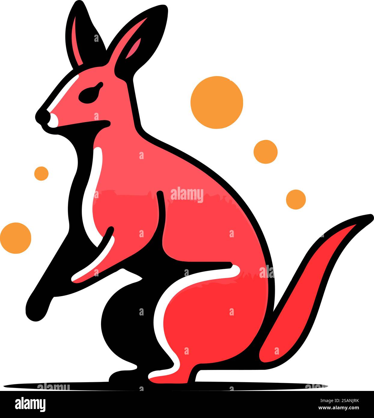 Kangaroo vector illustration. Kangaroo icon. Kangaroo logo Stock Vector ...