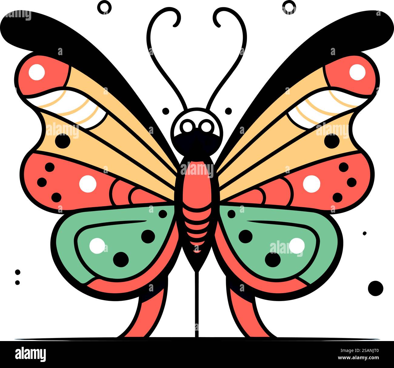 Butterfly doodle art Stock Vector Images - Alamy